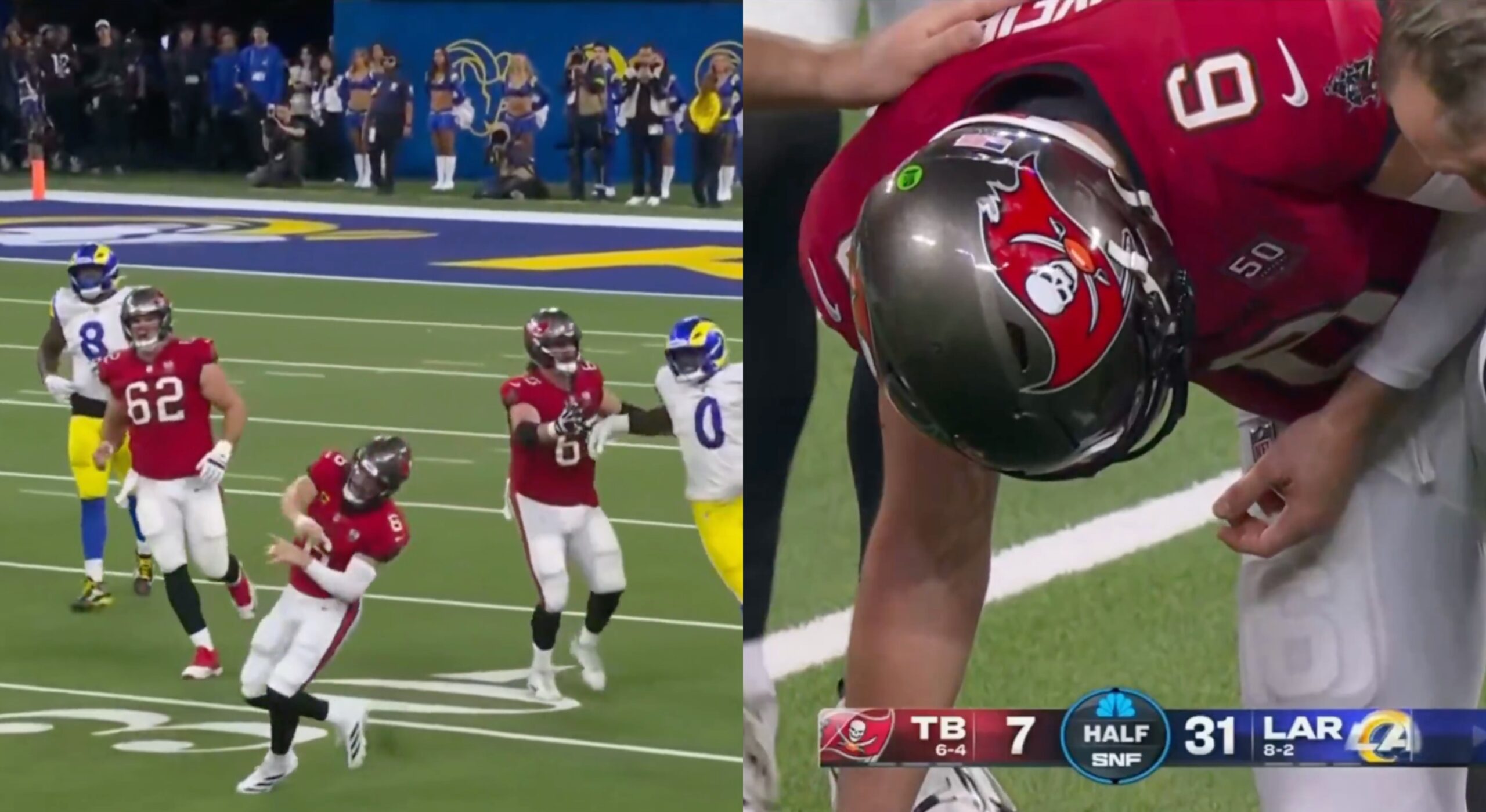 Baker Mayfield Ruled Out For Remainder Of Game vs Rams With Shoulder Injury - Daily Snark