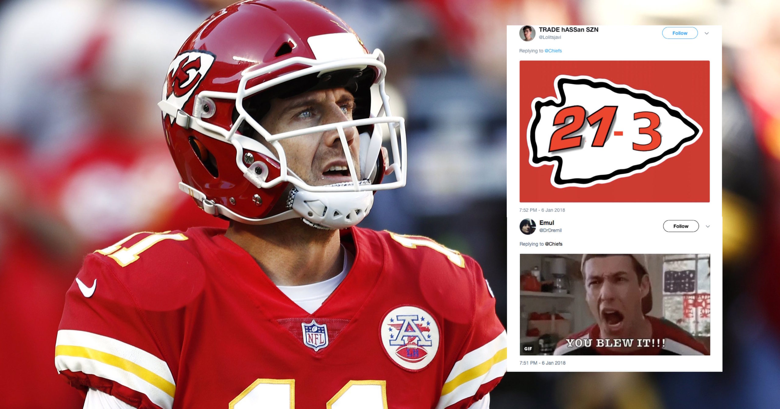 Chiefs Fans Rip Their Team After They Blew A 21-3 Lead To Titans (TWEETS)