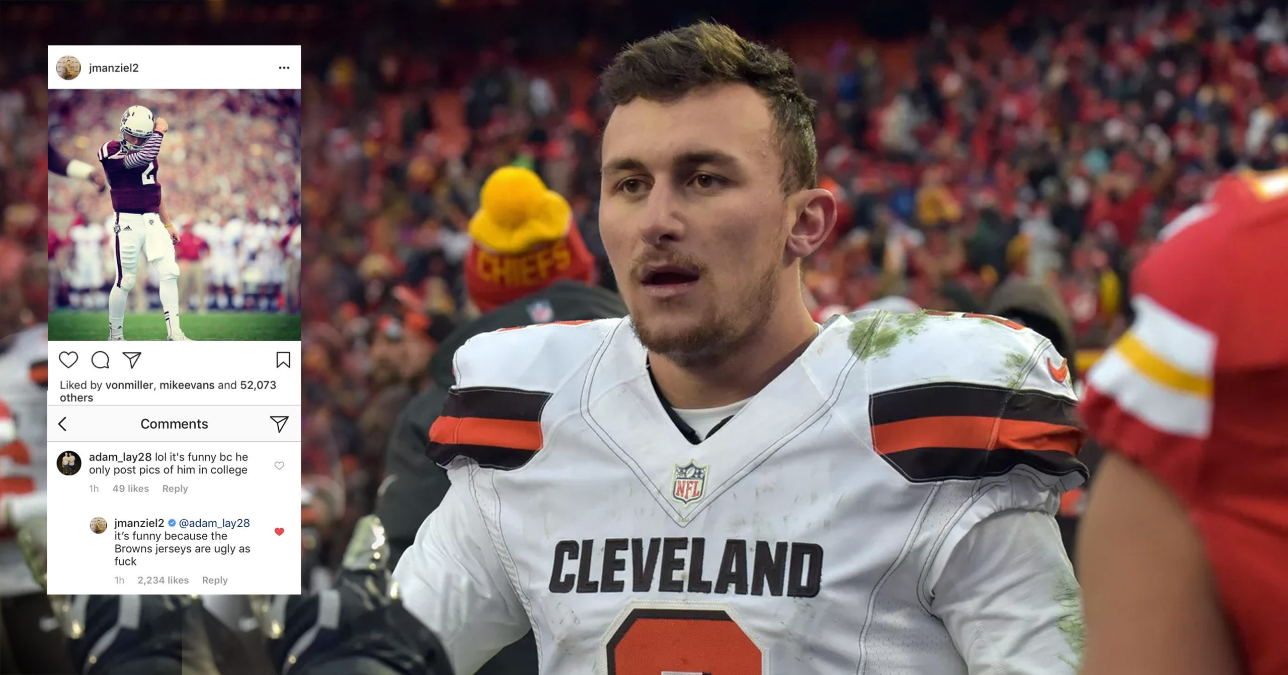 Johnny Manziel Destroys His Former Team The Cleveland Browns On ...