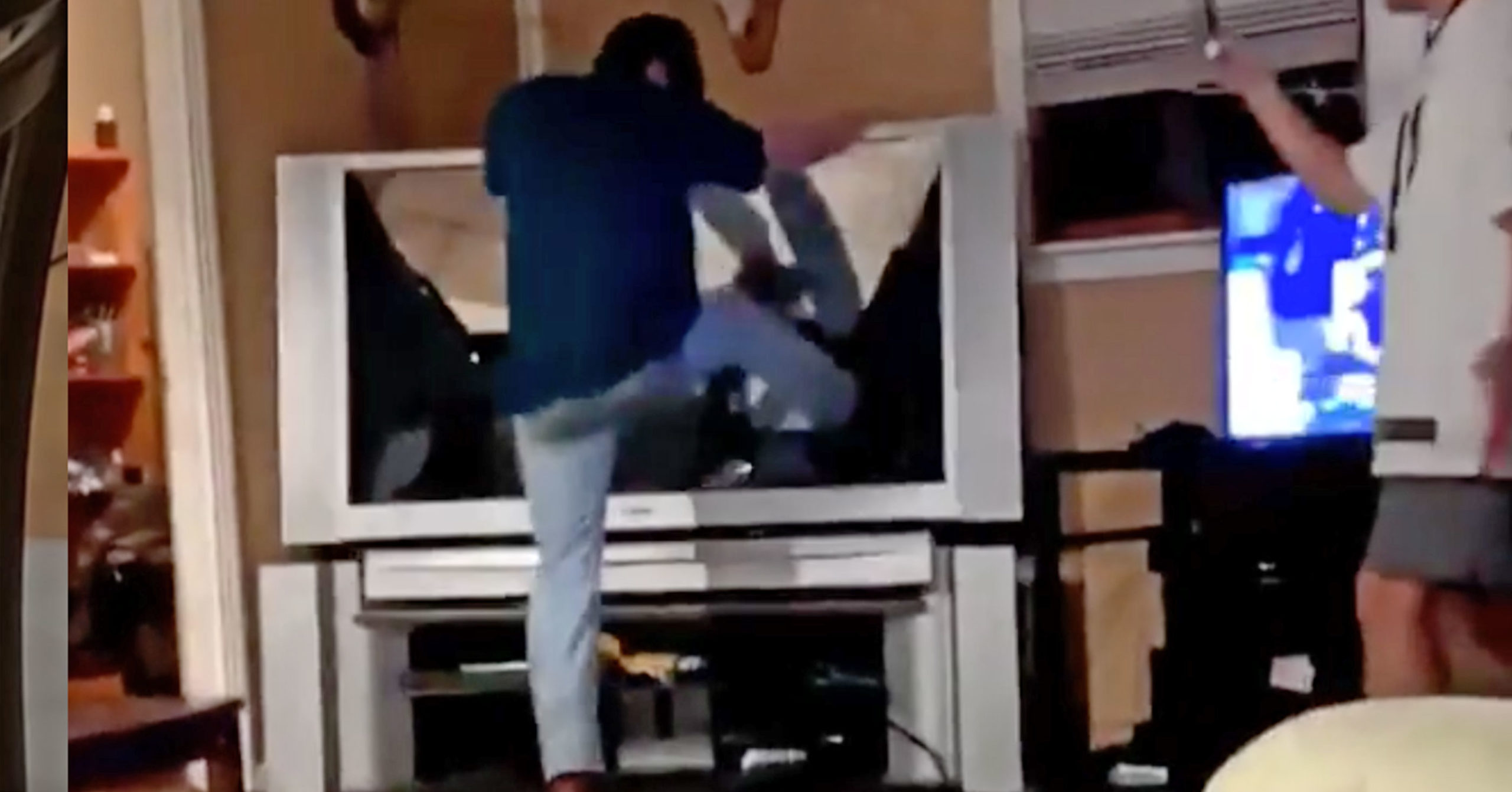 Drunk Eagles Fan Destroys TV Thinking Bears Kicker Cody Parkey's Field Goal Went In (VIDEO)