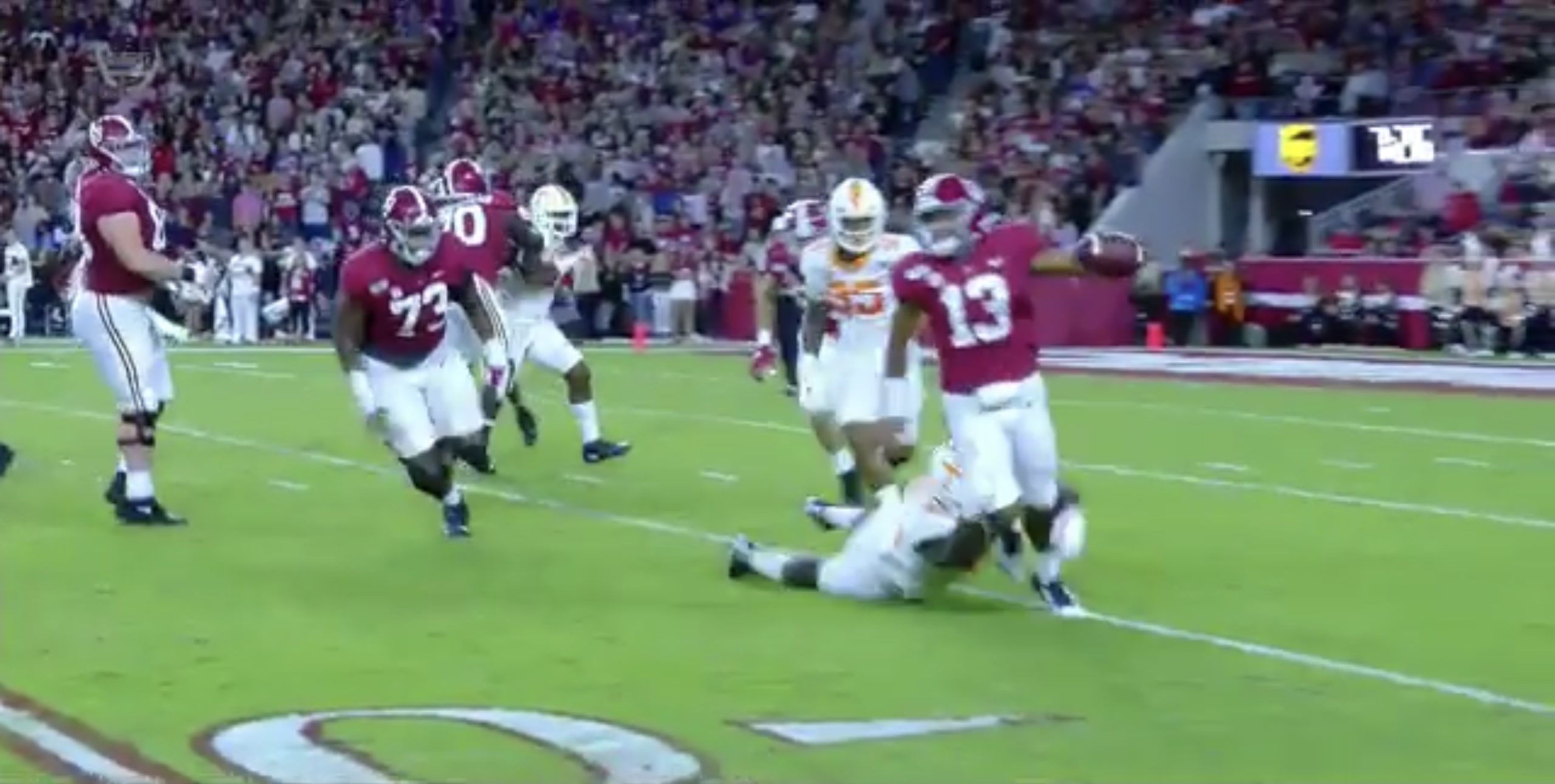 Alabama QB Tua Tagovailoa Leaves Game With An Ankle Injury; Taken To ...