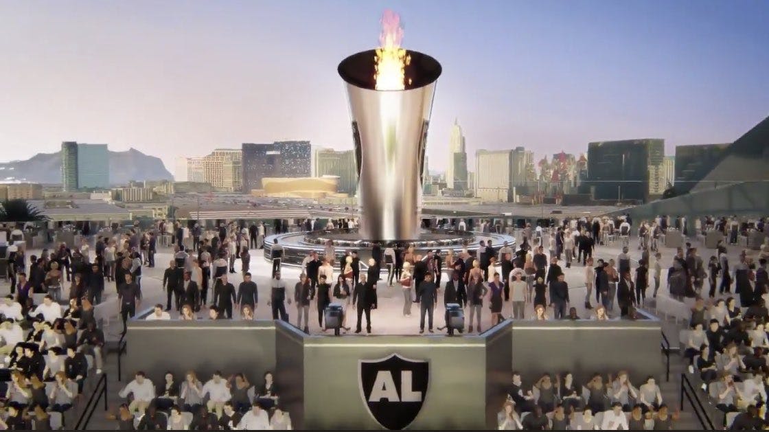 Raiders Open Stadium Windows For First Time Revealing Gigantic Al Davis ...