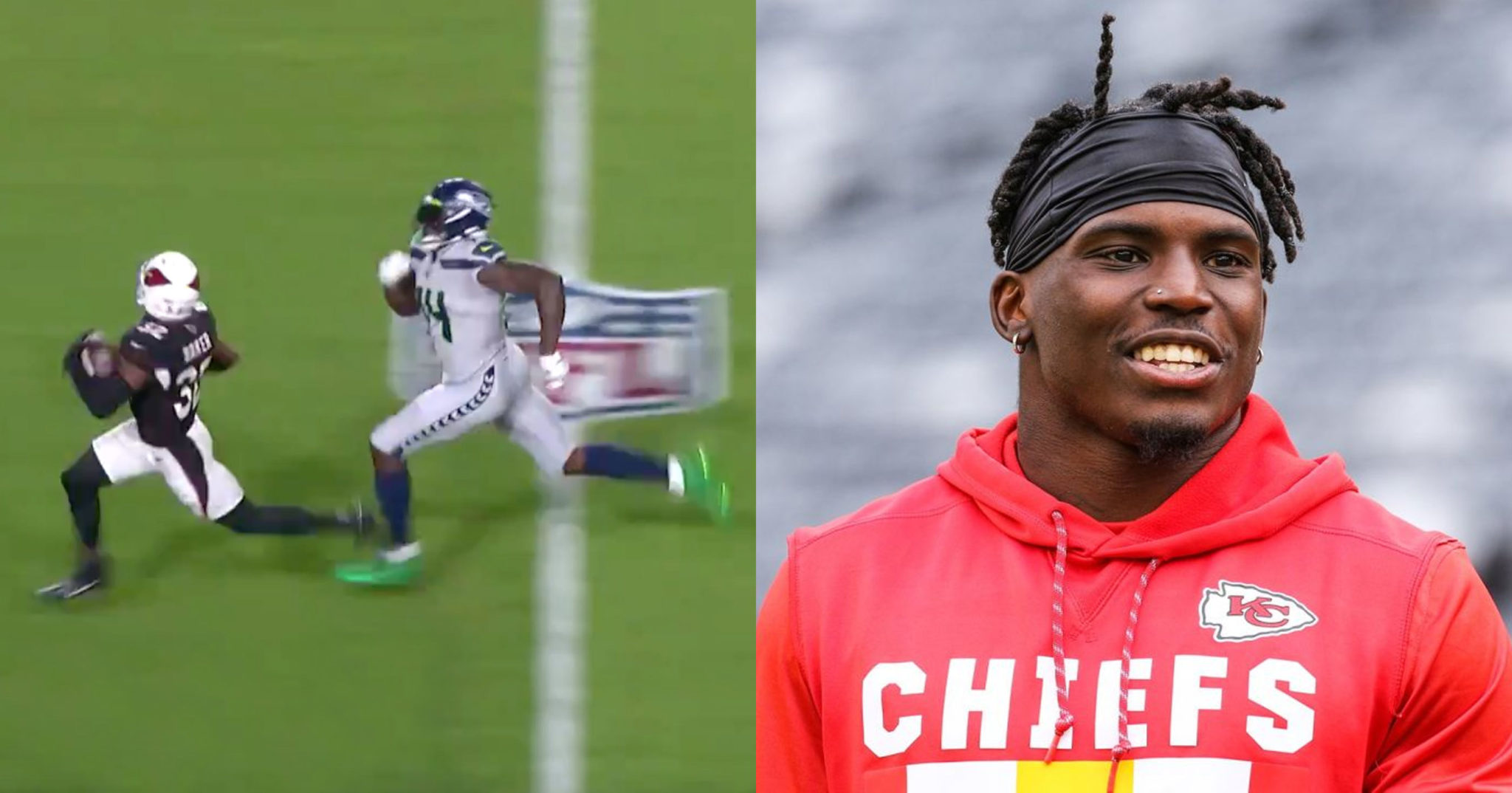 Tyreek Hill On DK Metcalf's Tackle: "I Would Never Do That Since My QB Doesn't Throw Picks" (VIDEO)