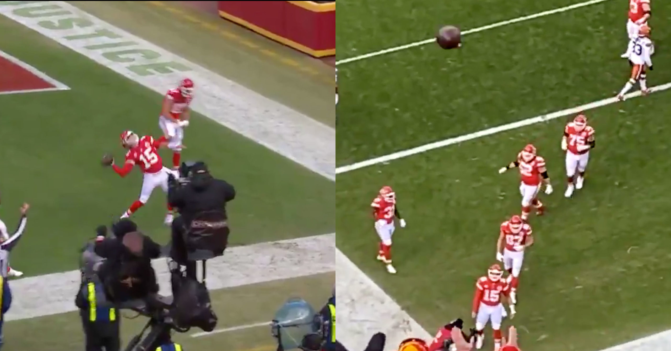 Fan POV Shows Where Patrick Mahomes Heave Into The Stands After TD ...
