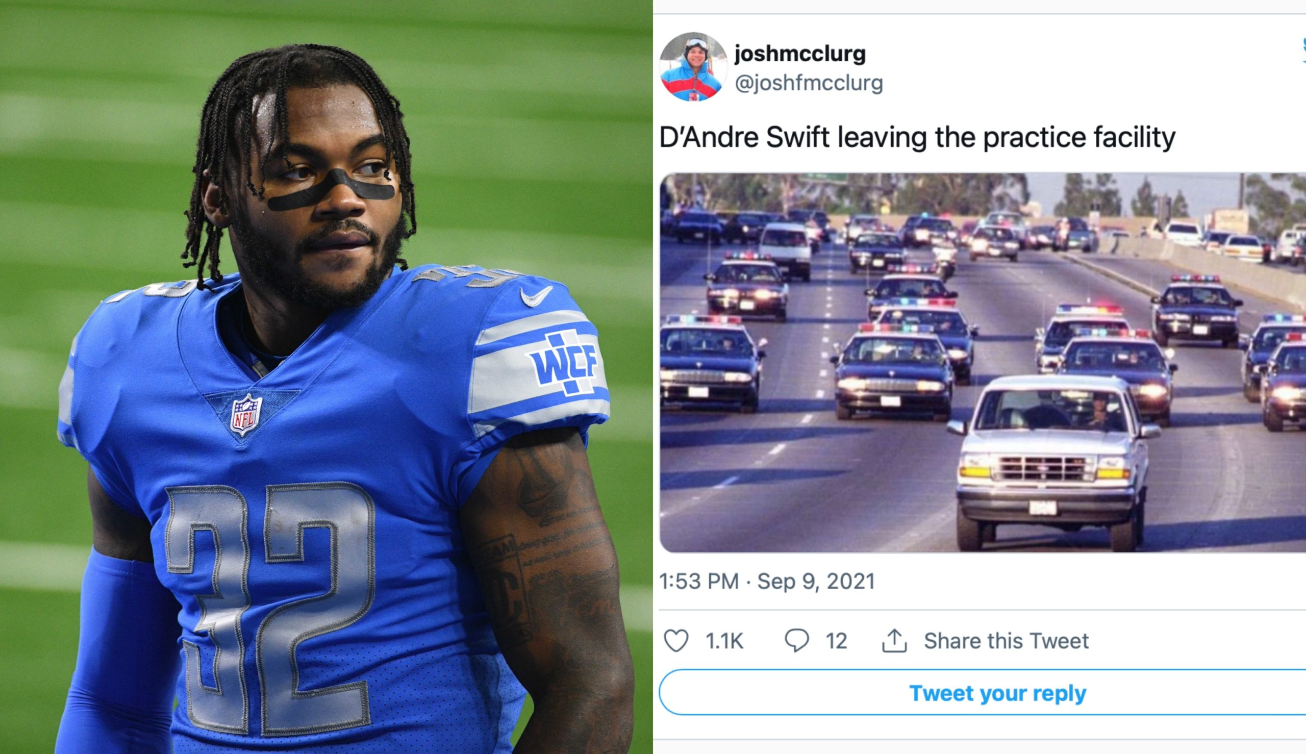 Social Media Went Crazy After Rumor Emerged Of Lions RB D'Andre Swift ...