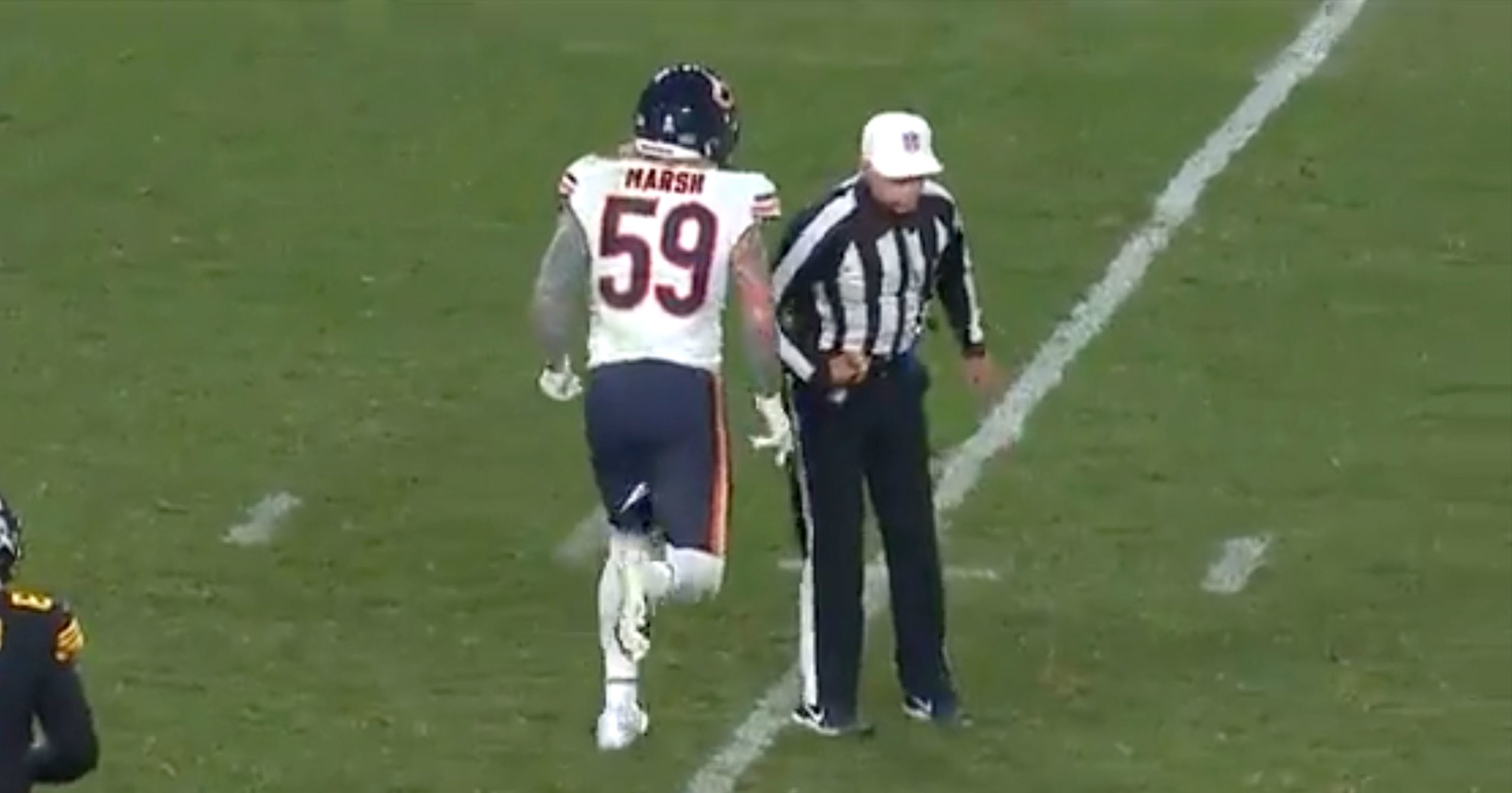 Referee Hip Checks Bears Player Before Calling Penalty On Him For ...