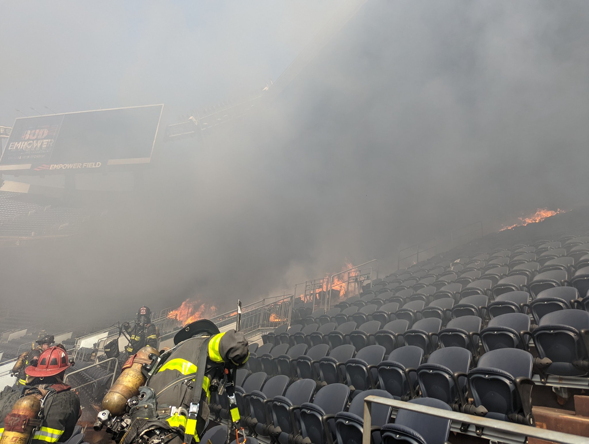 Denver Broncos Stadium Catches On Fire (VIDEO)