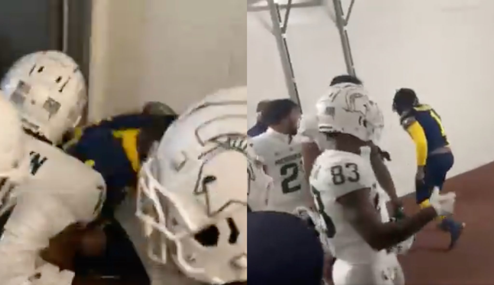 Several Michigan State Players Jumped A Michigan Player In The Tunnel ...