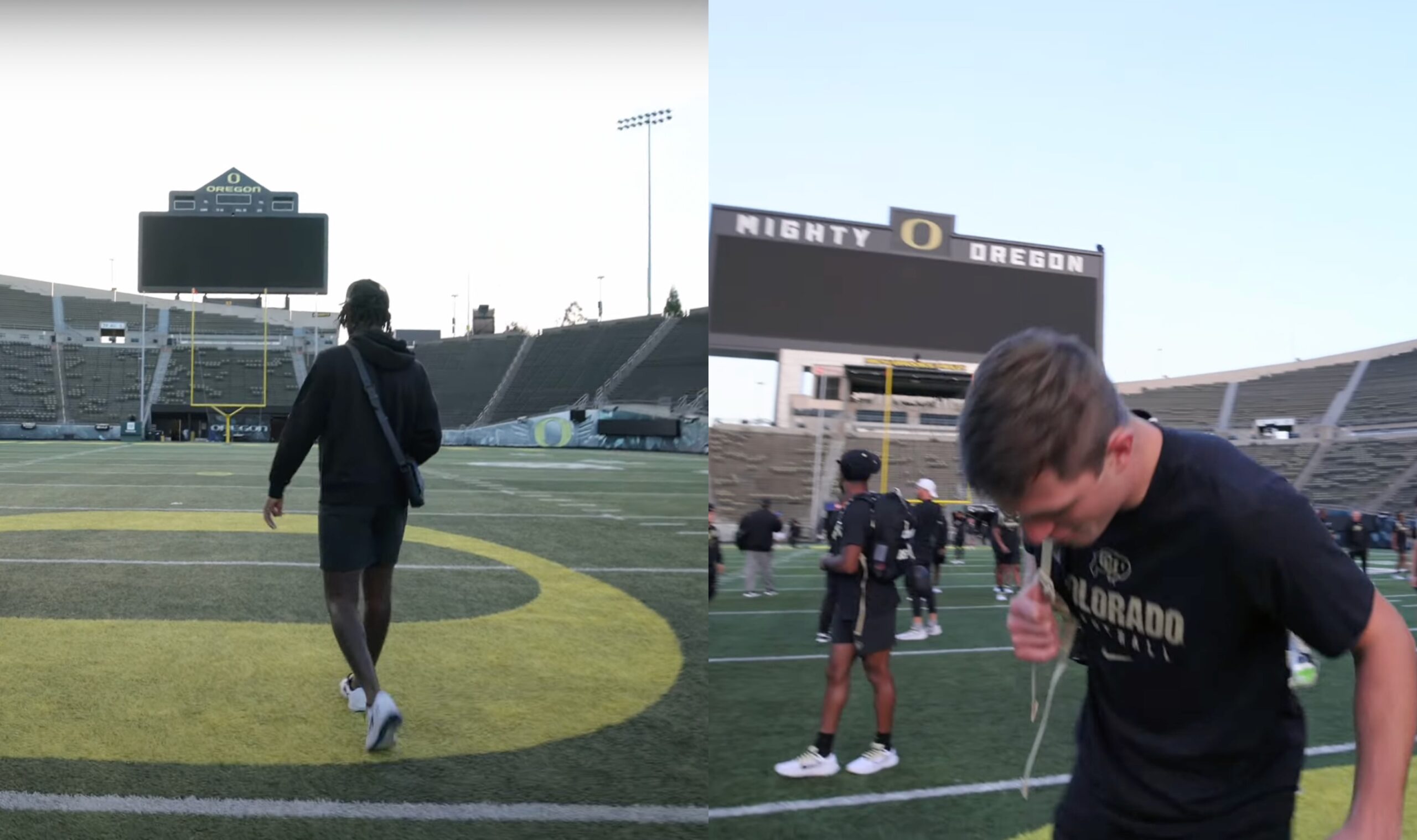 Fans Go Off On Colorado Players For Stomping On Oregon Logo Ahead Of ...