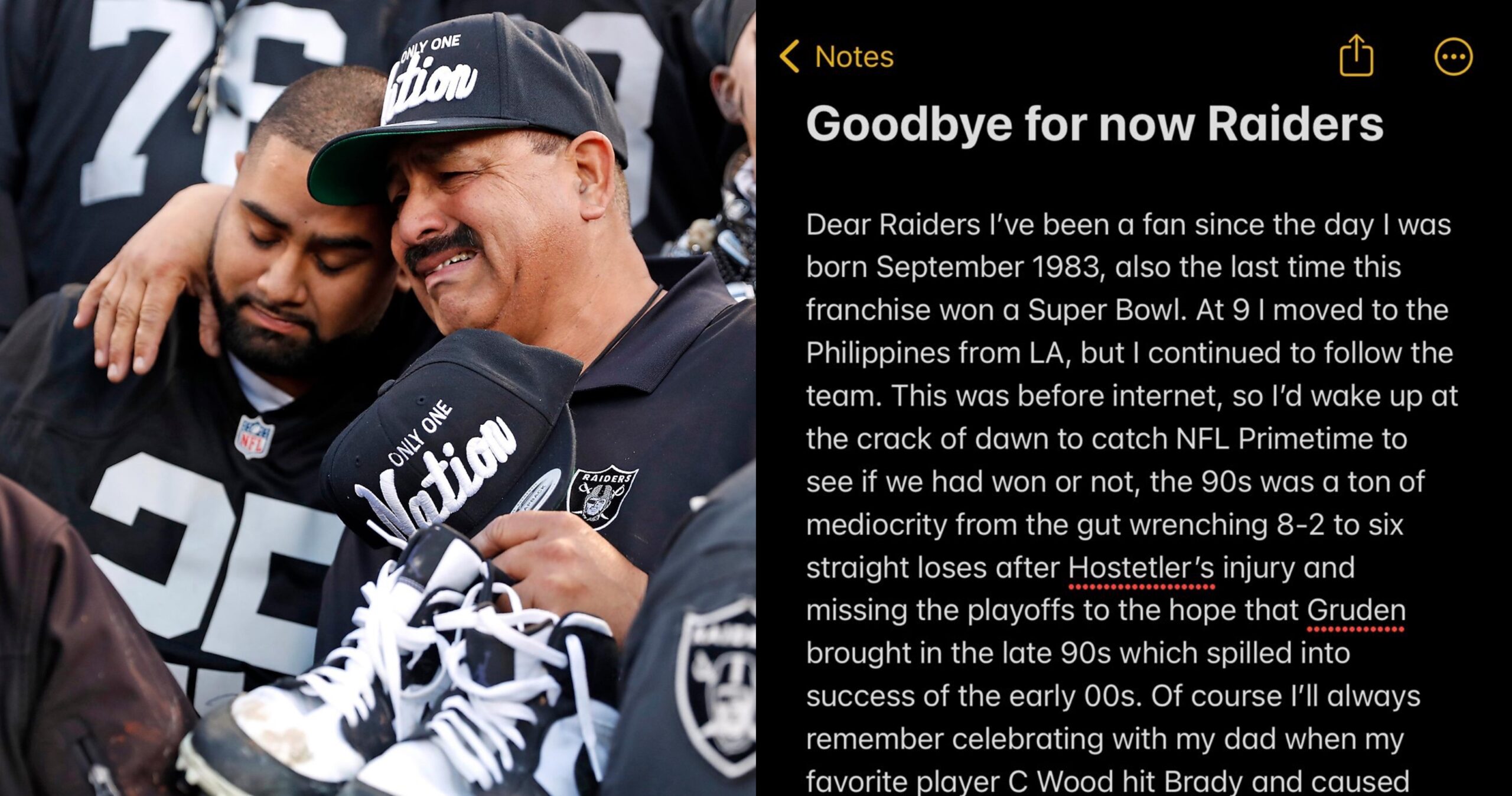 Raiders Fan Of 30+ Years Says He Can No Longer Root For Team Due To ...