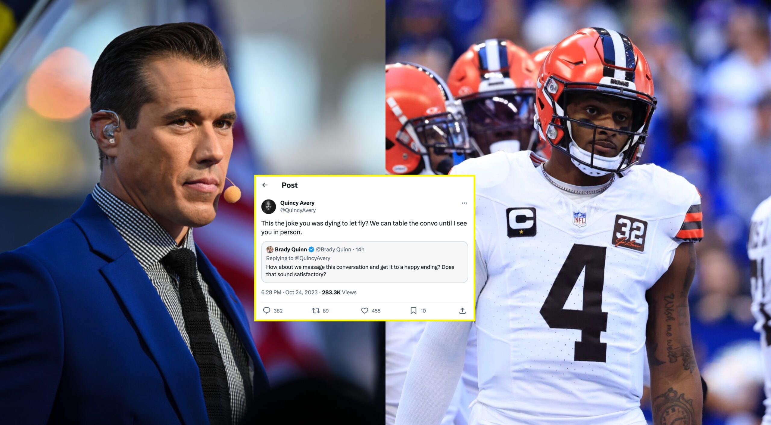 Brady Quinn Gets Into It With Deshaun Watson's Trainer On Twitter Over ...