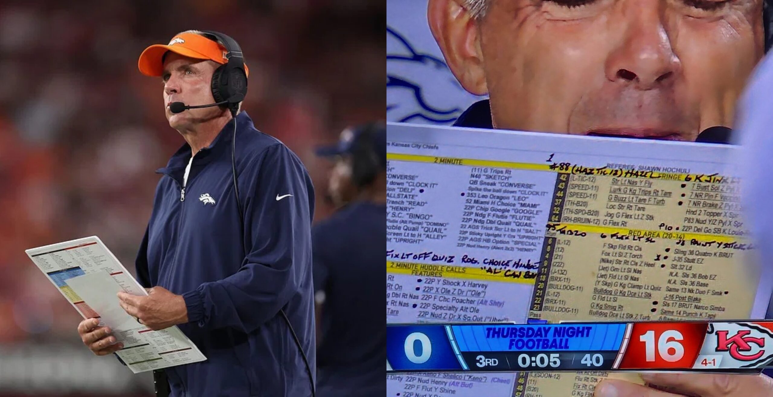 Amazon Prime Cameras Are Clearly Able To Show Sean Payton's Play Sheet ...