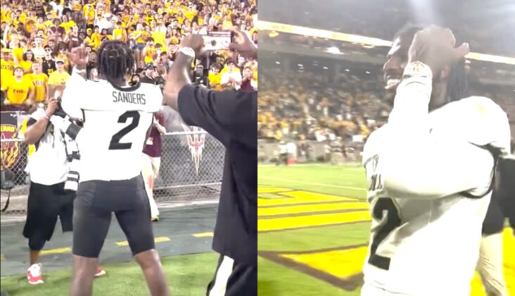 Shedeur Sanders Taunts Arizona State Student Section With Signature ...