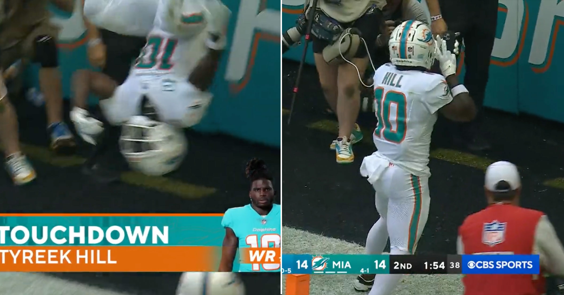 Tyreek Hill Called For Taunting After Doing Backflip With NFL Media Guy ...