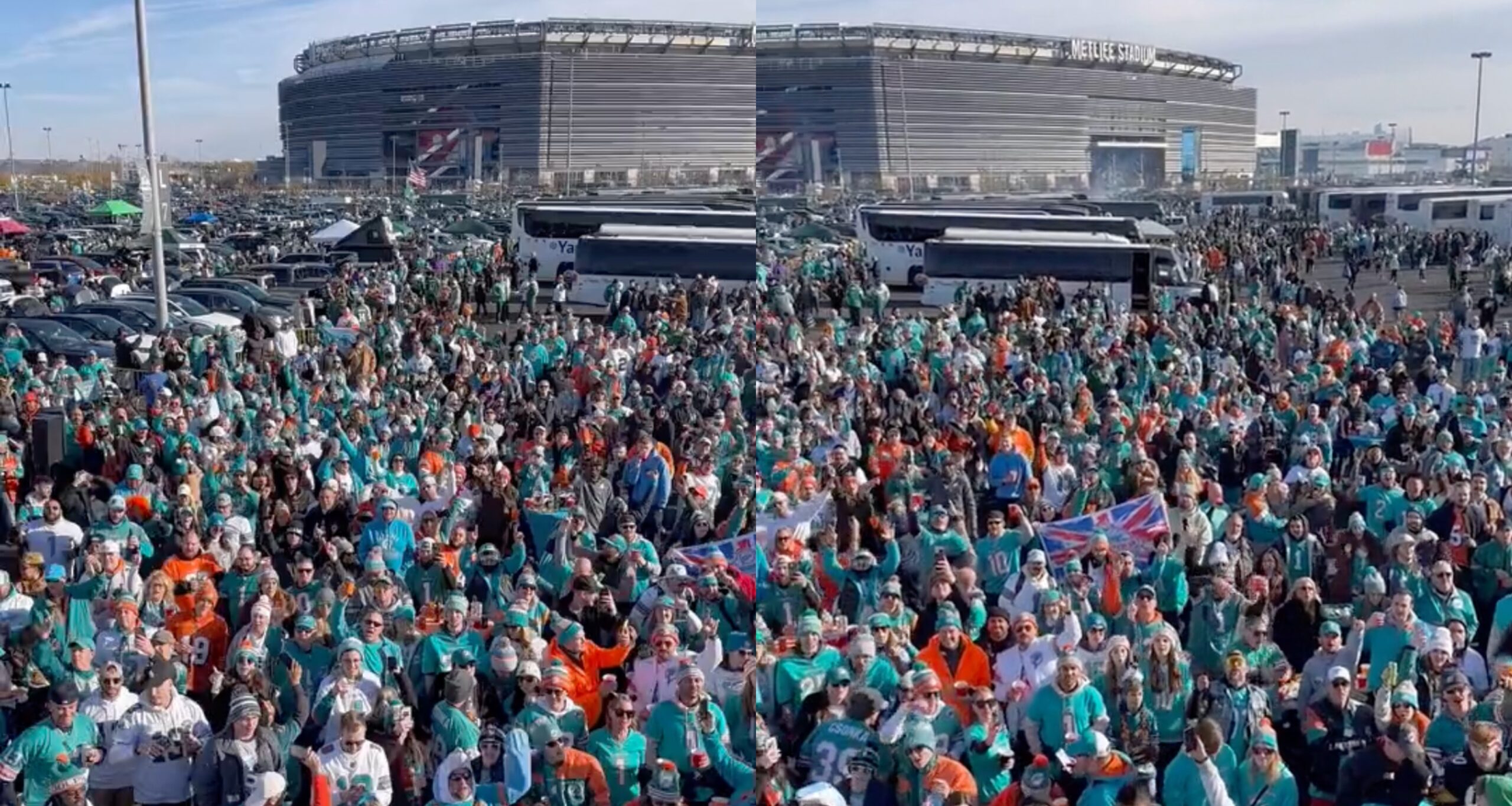 Dolphins Fans Have Taken Over MetLife Stadium For Black Friday Game vs ...