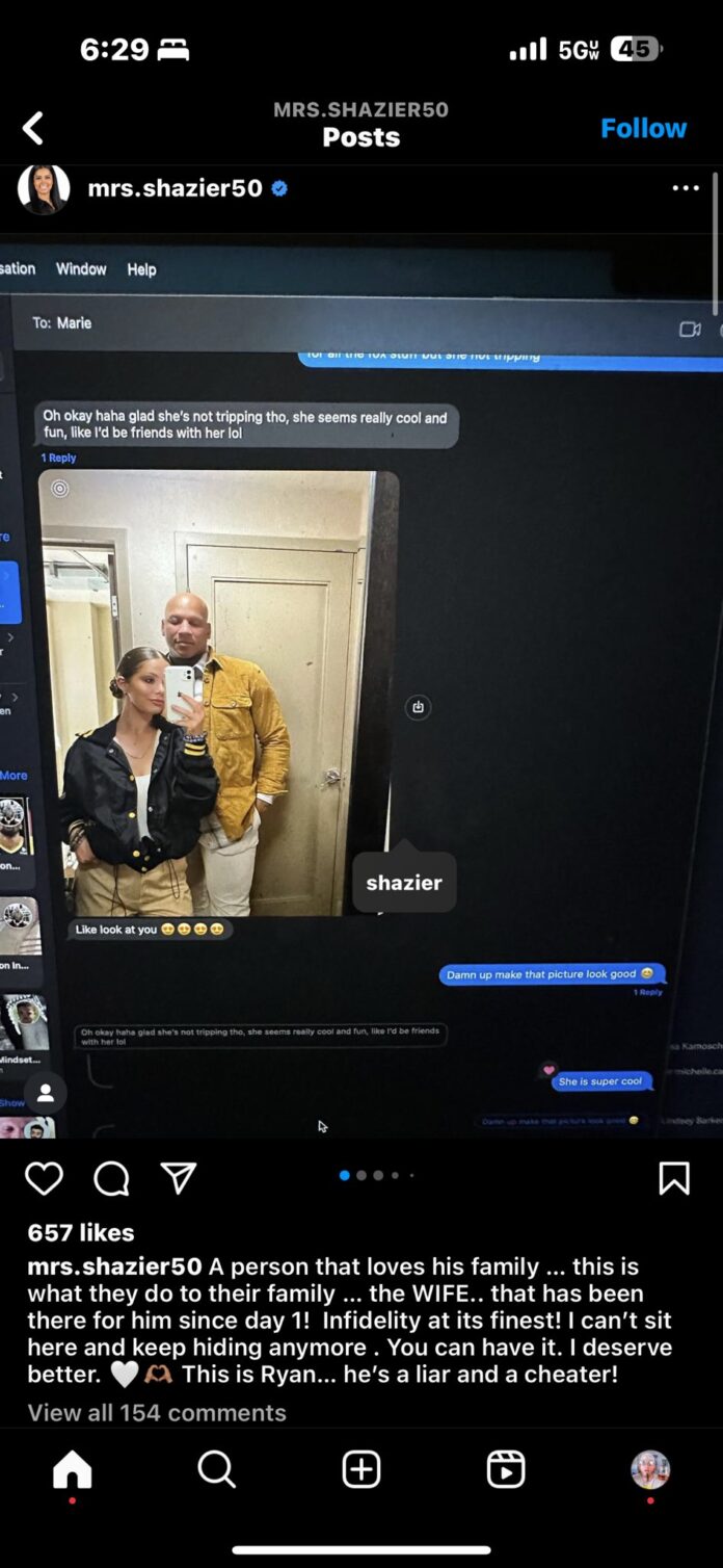 Ryan Shazier's Wife Exposes Her Husband For Cheating On Her In Shocking ...