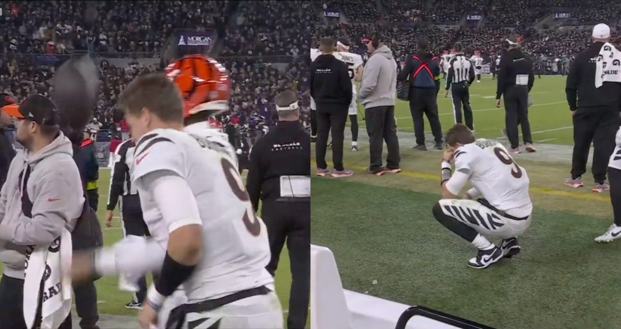 Joe Burrow Leaves Game After Suffering Wrist/Hand Injury vs Ravens ...