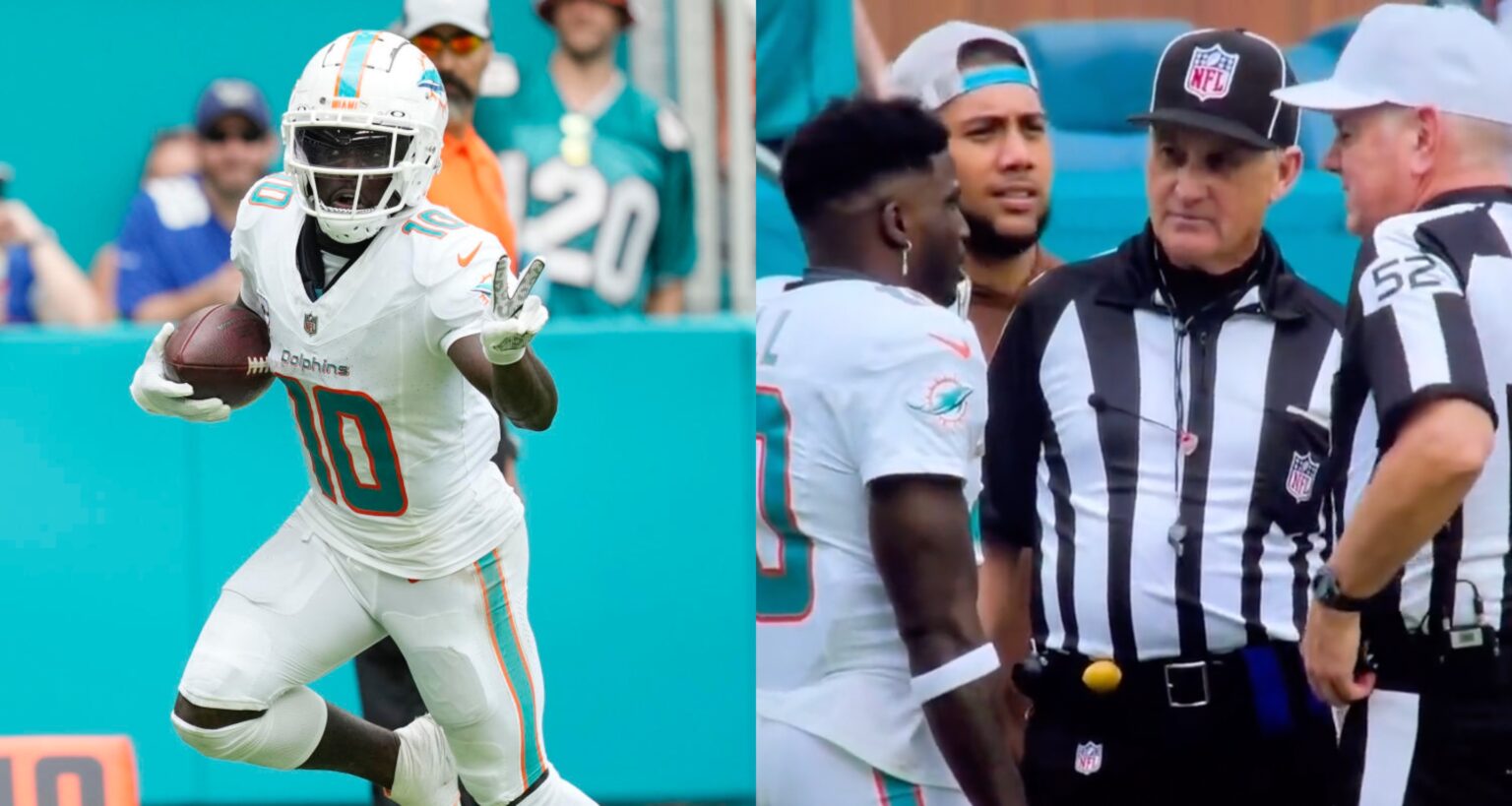 NFL Films Catch Referee Confronting Tyreek Hill About Peace Sign: "I'm ...