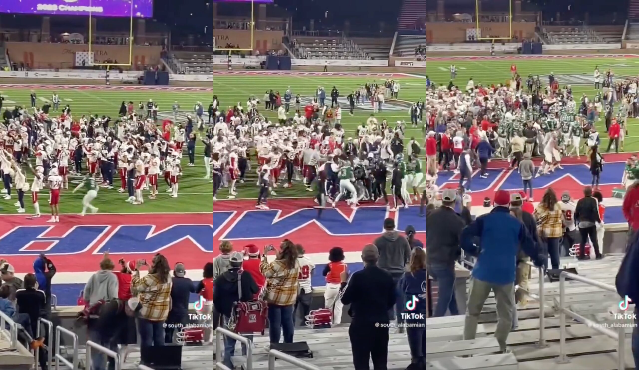 Huge Brawl Broke Out At End Of 68 Ventures Bowl After One Player Threw ...