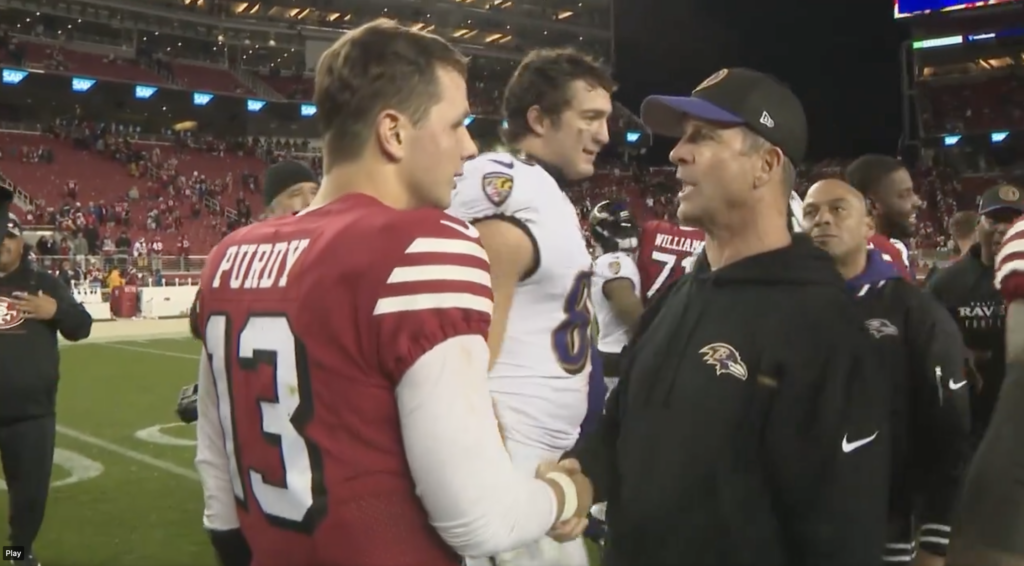 John Harbaugh Had Hilarious Conversation With Prock Purdy After MNF Win ...