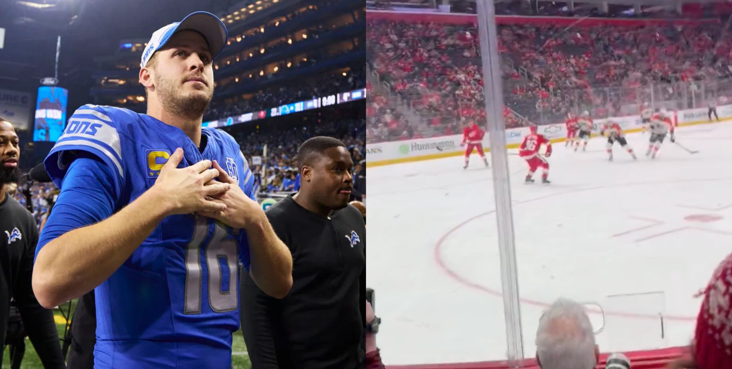 "Jared Goff" Chant Breaks Out At Detroit Red Wings Game Ahead Of NFC ...