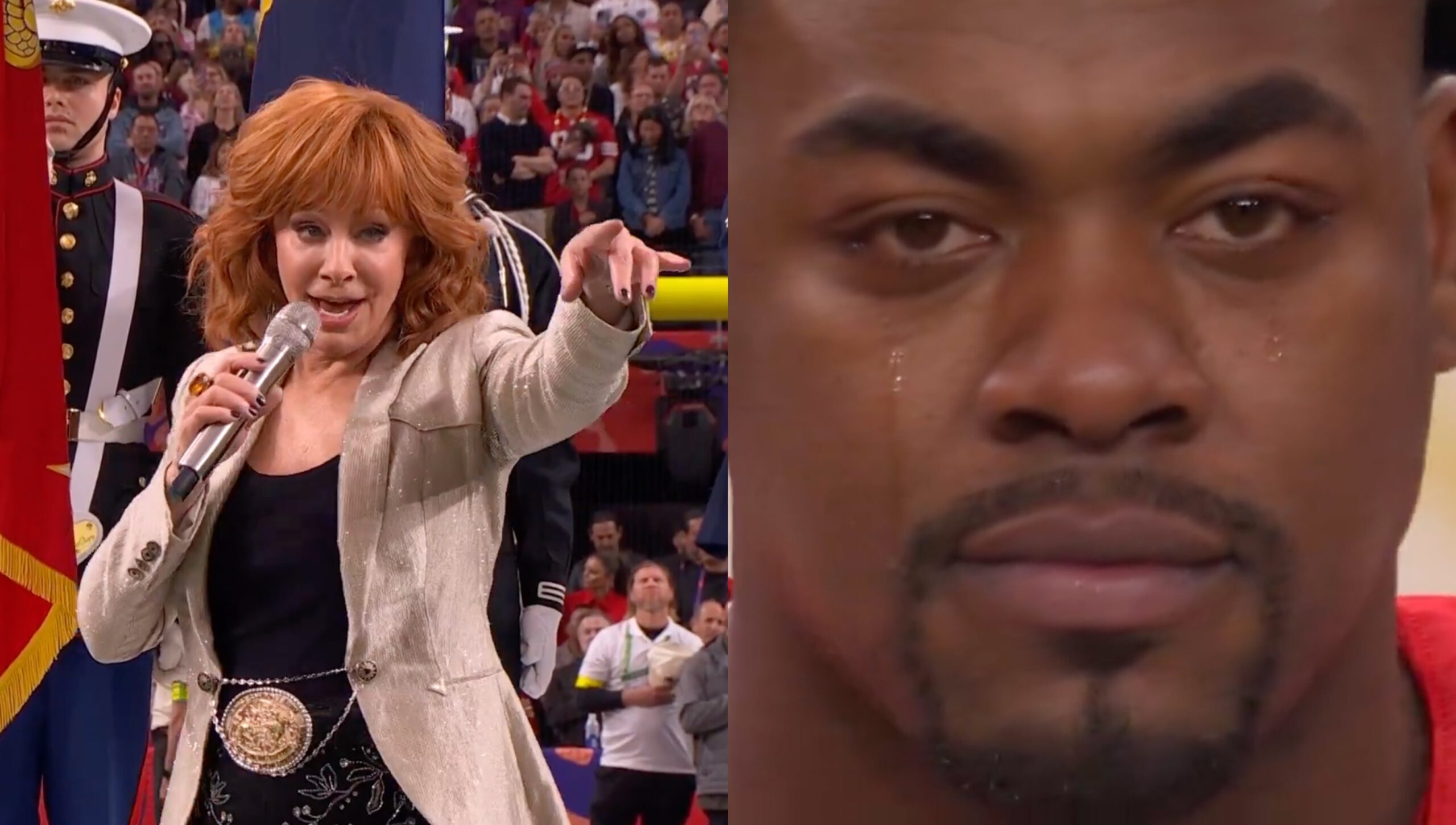 Reba McEntire's National Anthem Brought Chiefs' Chris Jones To Tears During Super Bowl 58 (VIDEO ...