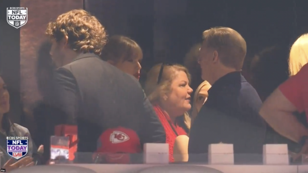 Roger Goodell Spotted In The Suite With Taylor Swift At Super Bowl 58 ...