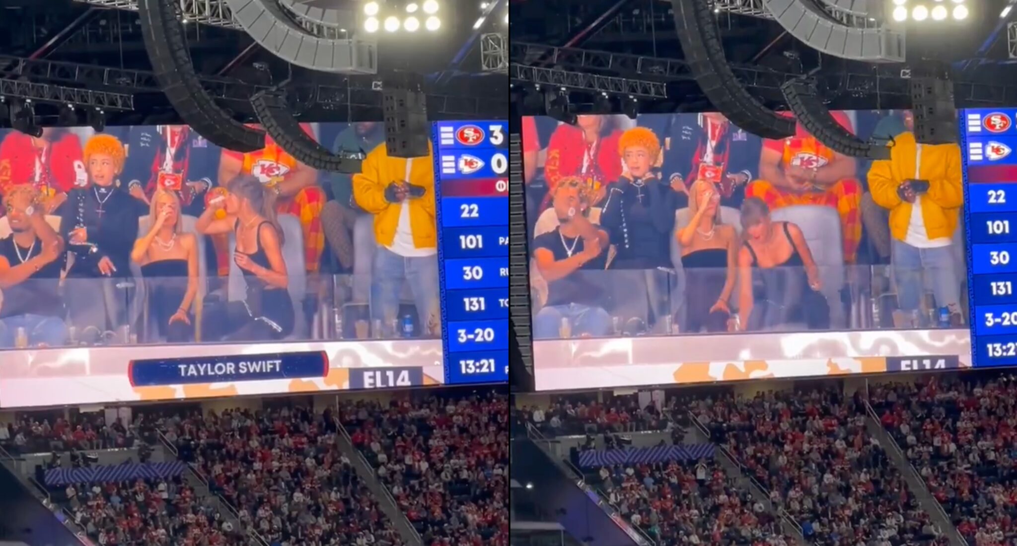 Taylor Swift Chugs A Beer At The Super Bowl And Got Booed When Shown On ...