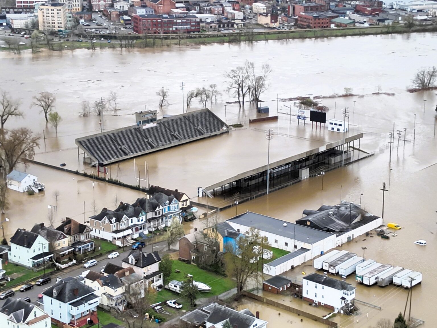High School Football Stadium In West Virginia Completely Underwater ...
