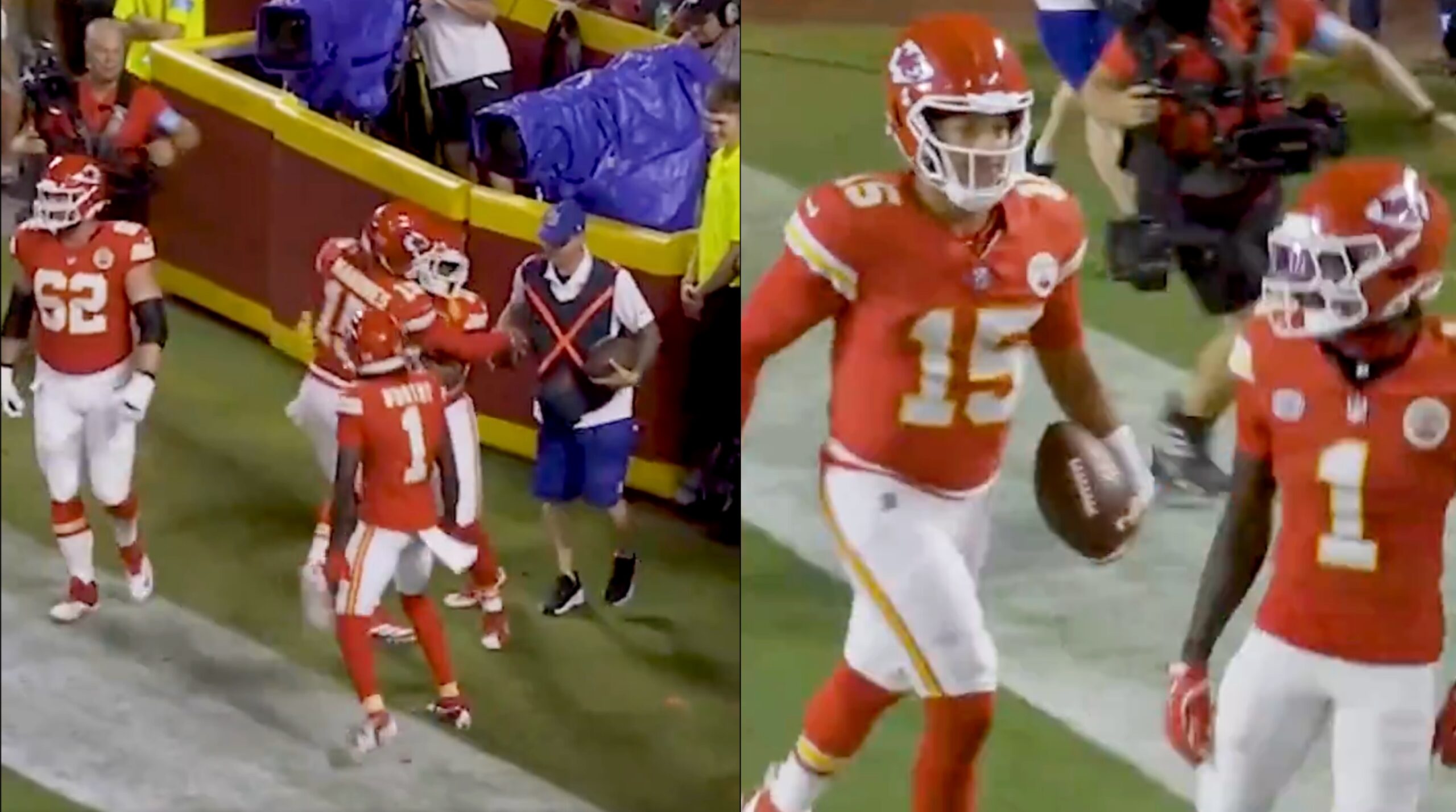 Patrick Mahomes Helped Track Down Xavier Worthy's First Touchdown Ball ...