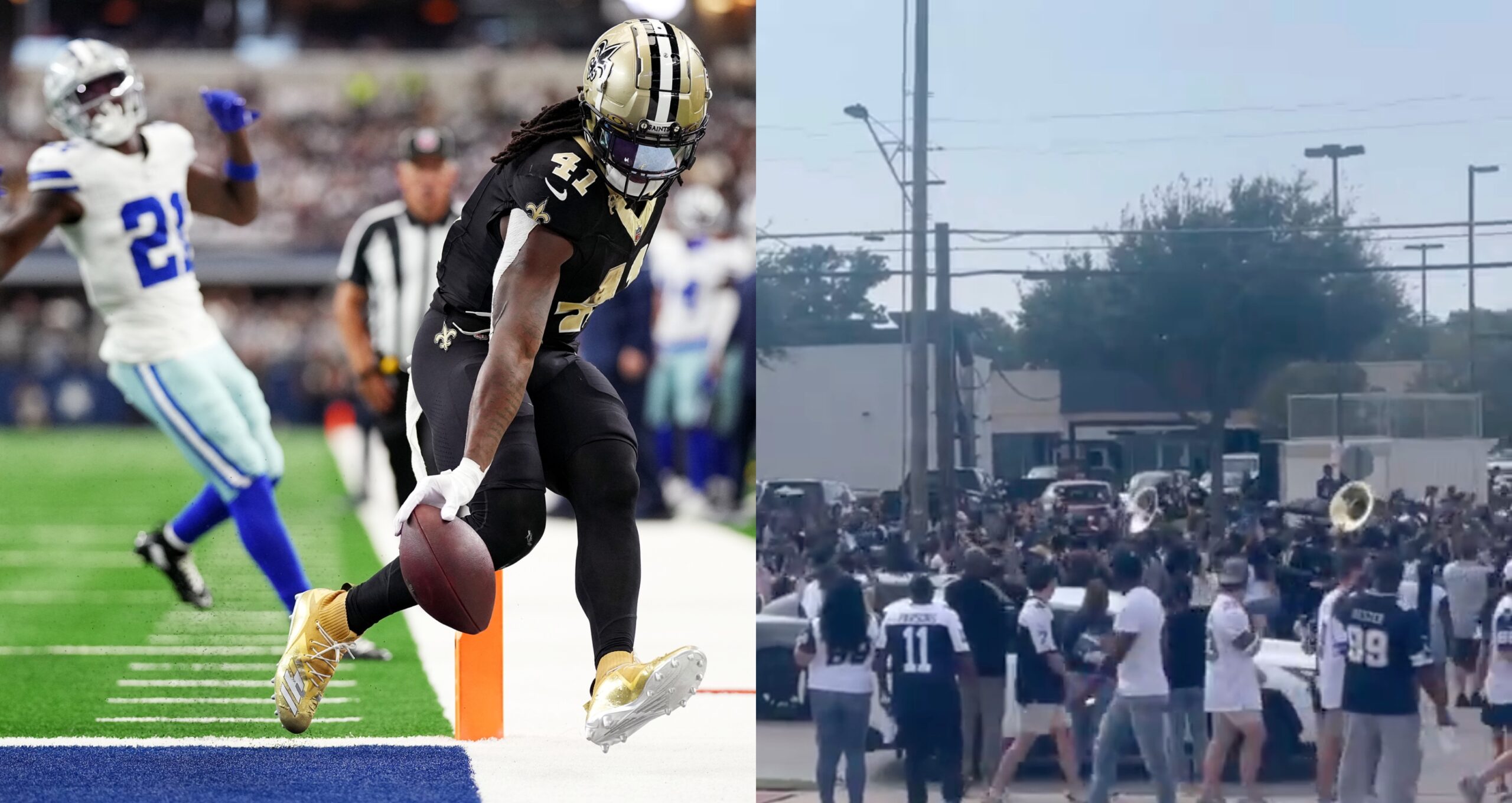Saints Fans Had A Parade Outside AT&T Stadium After Win Over Cowboys ...