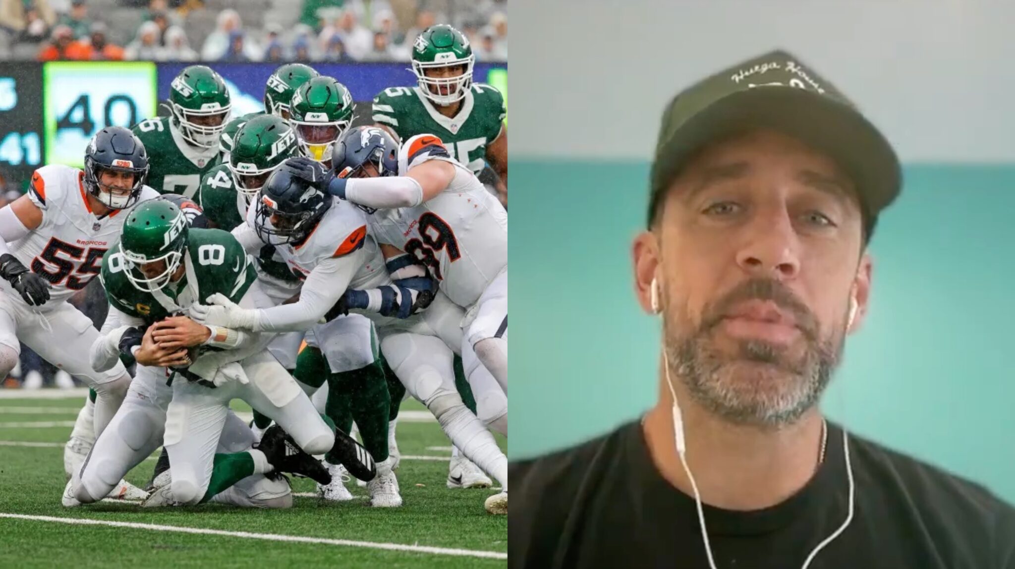 Jets QB Aaron Rodgers Says His Knee Is 'Swollen' After Loss vs Broncos ...