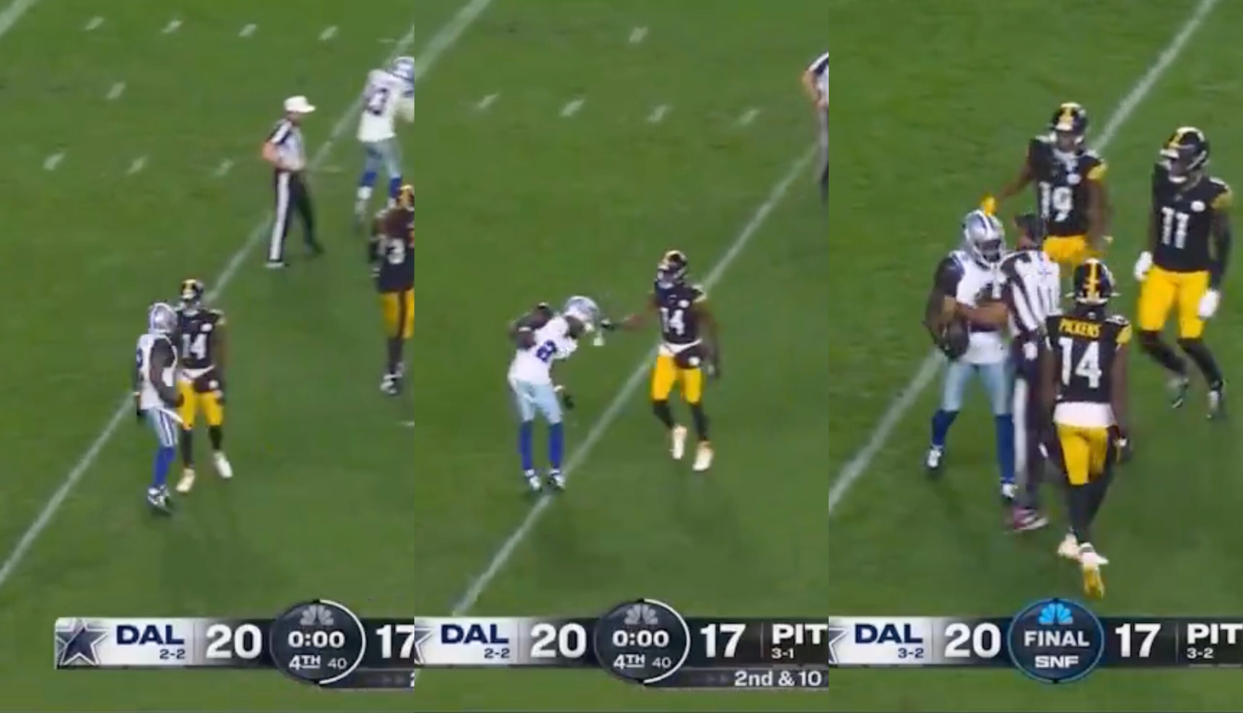 George Pickens Pulls Jourdan Lewis To The Ground By His Facemask After ...