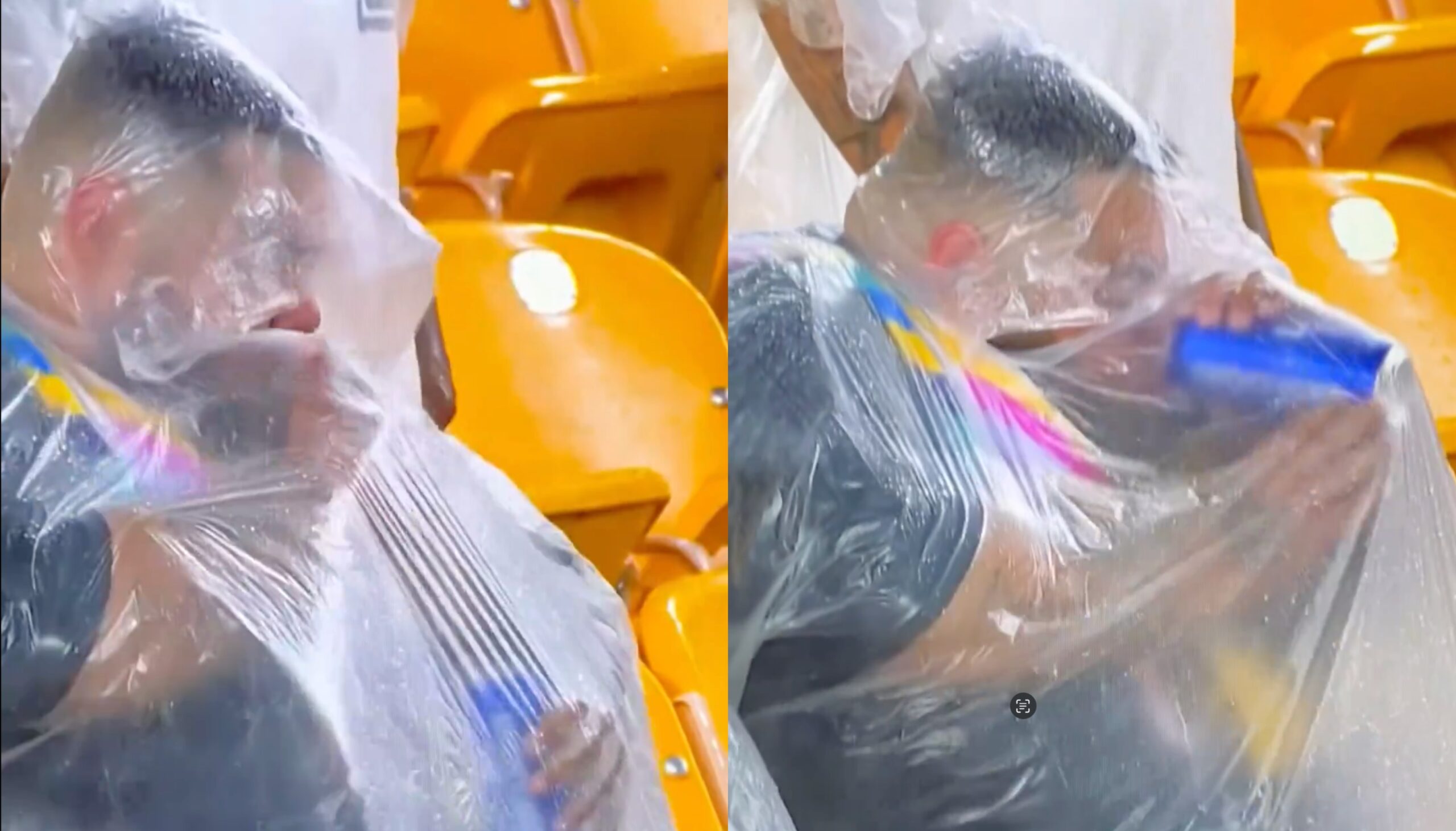 Steelers Fan Goes Viral For Chugging Beer Under Rain Poncho During ...