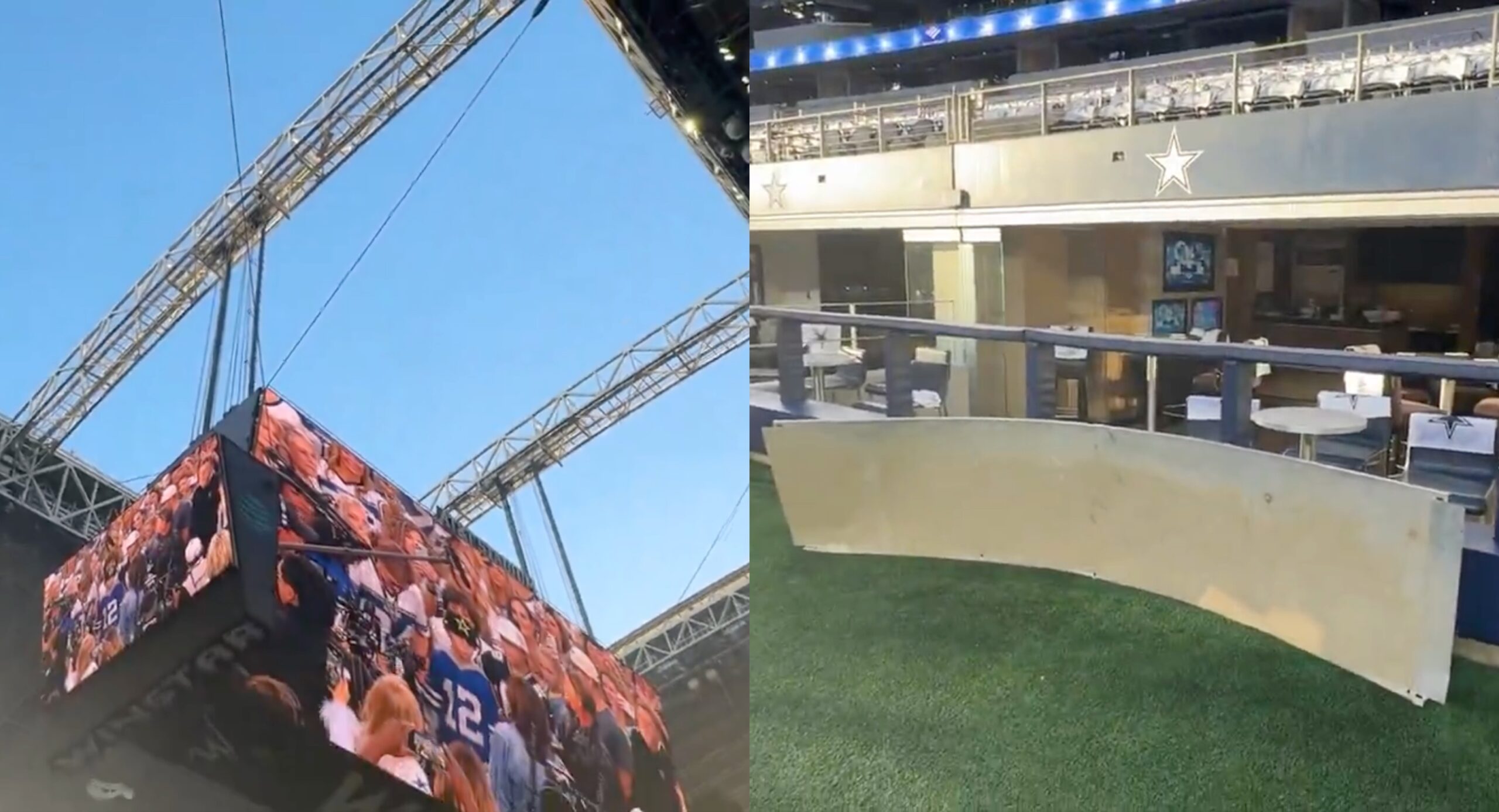 Large Metal Piece Falls From AT&T Stadium Roof Before Cowboys' MNF Game ...
