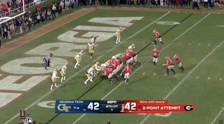 Georgia Comes Back To Defeat Georgia Tech In A Historic 8OT Game - Daily Snark