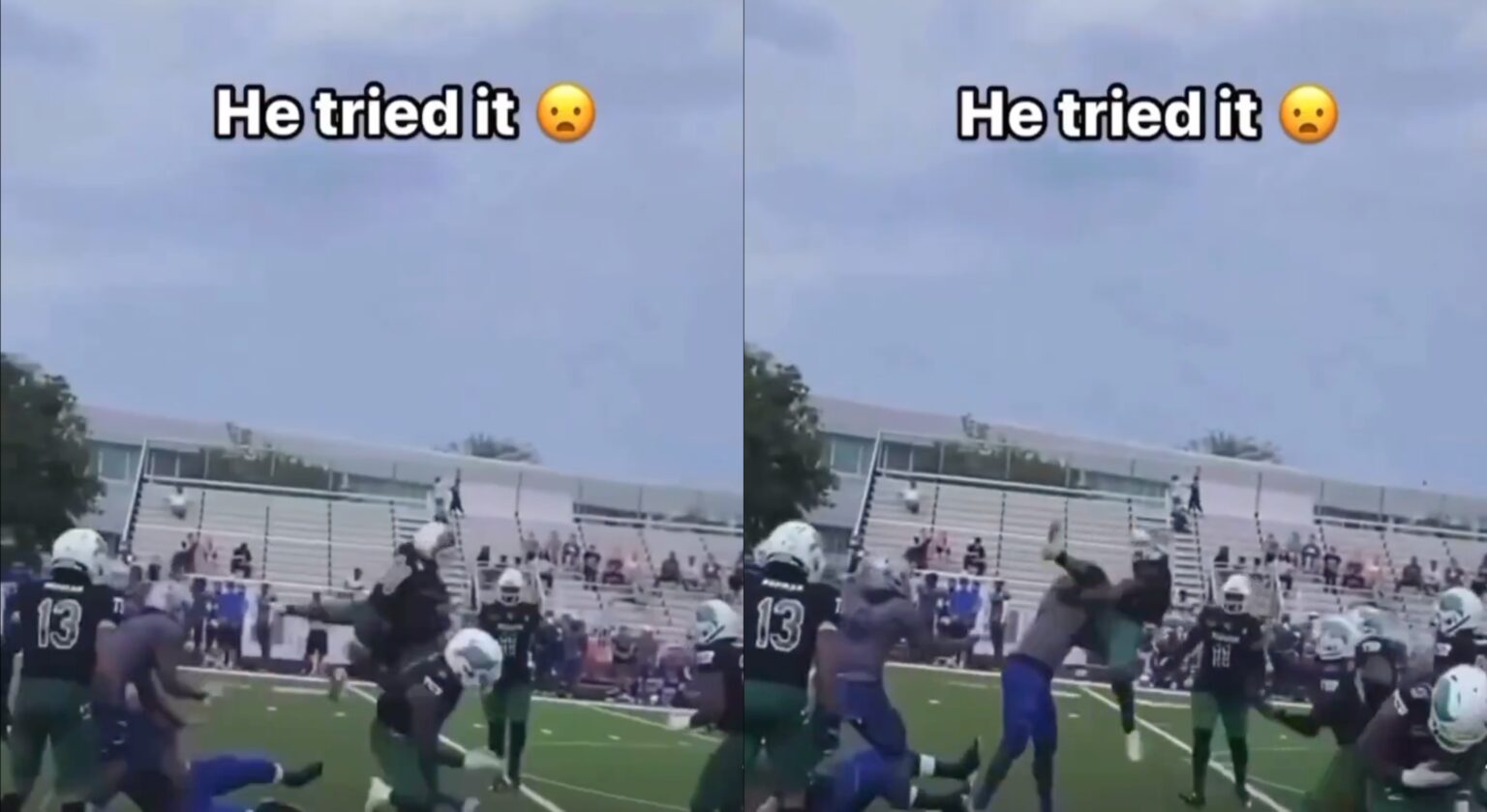 High School Player Tried The Saquon Barkley Reverse Hurdle And Failed ...