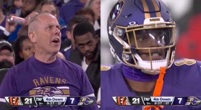 Amazon Mic Catches Angry Ravens Fan Cursing At His Team During TNF Game ...
