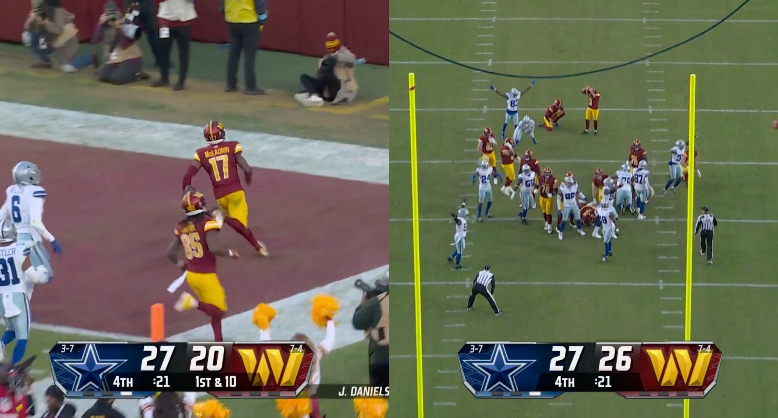 The Ending Of Cowboys-Commanders Game Was Absolutely Insane - Daily Snark