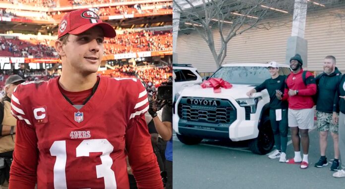 Brock Purdy Gifted His Entire Offensive Line A Brand New Toyota Truck For Christmas - Daily Snark