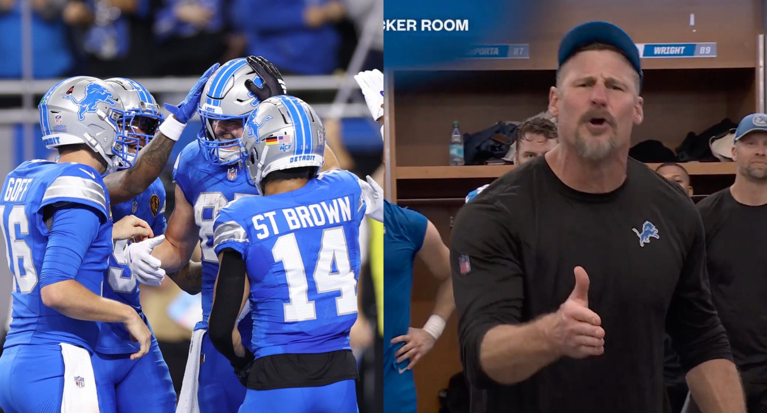 Lions HC Dan Campbell Gave An Awesome Locker Room Speech After Win vs ...