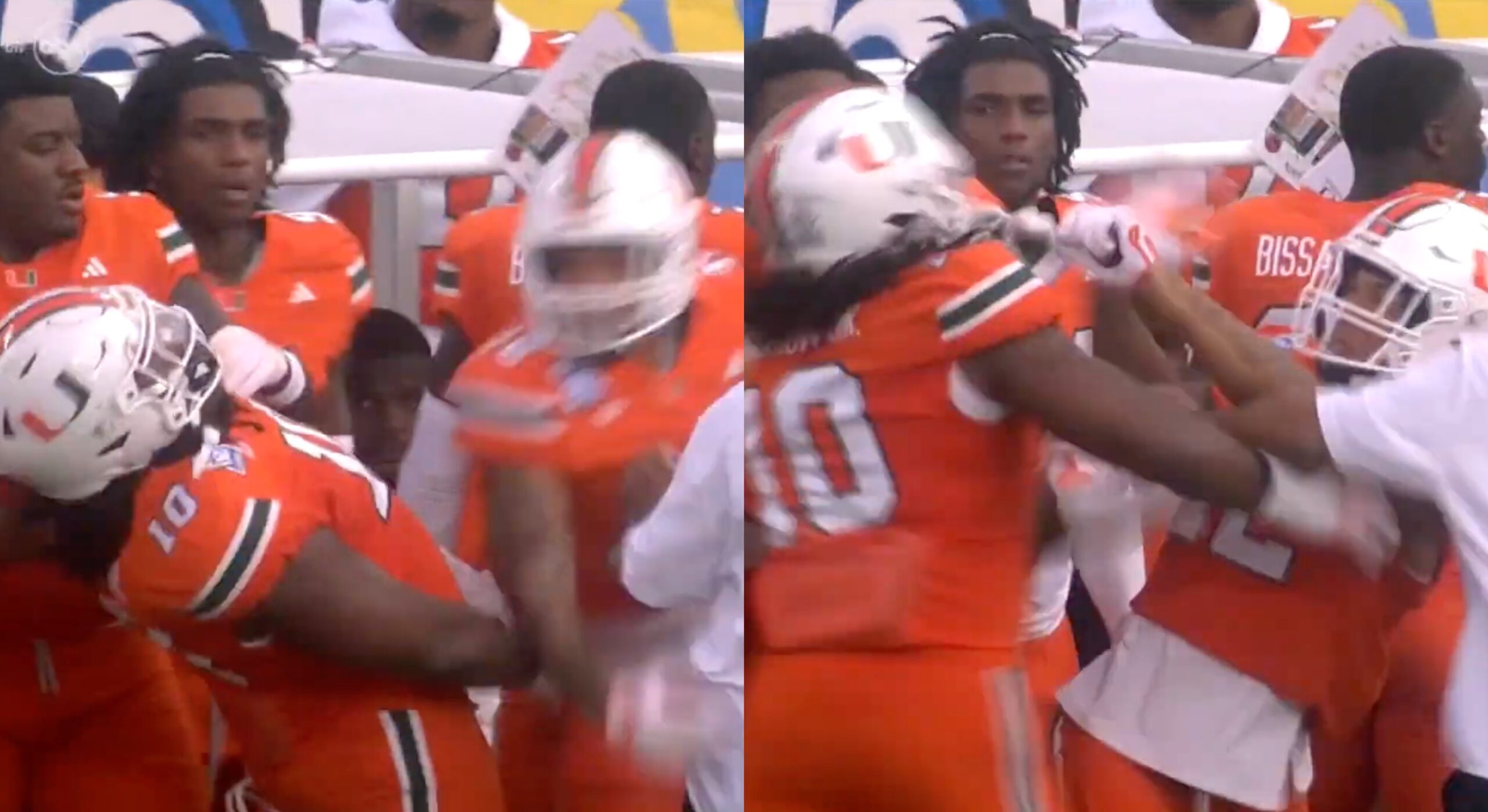 Miami Players Get Into A Fight On Sideline During Pop-Tarts Bowl ...