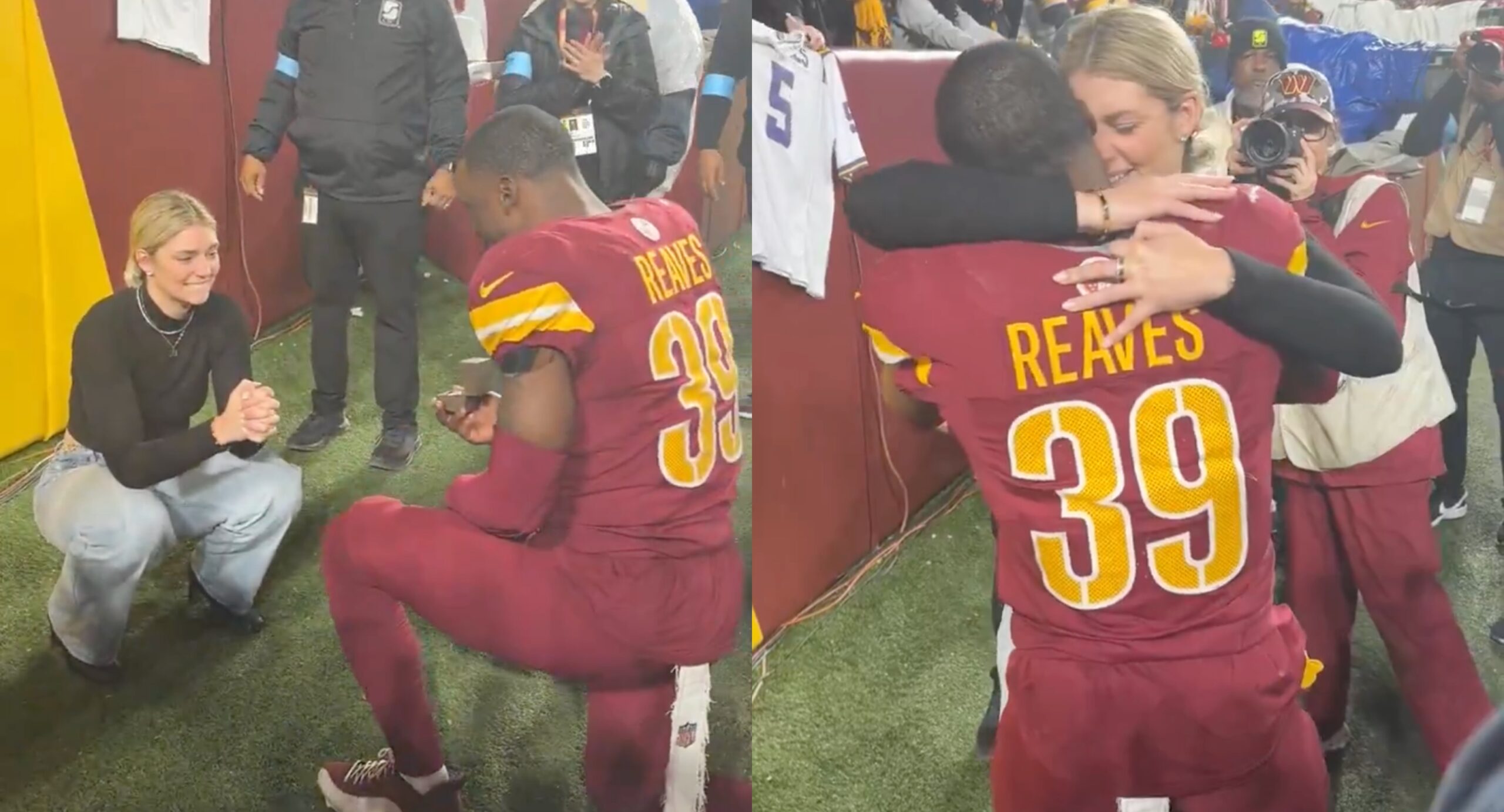 Commanders Player Proposes To Girlfriend After Overtime Win vs Falcons ...