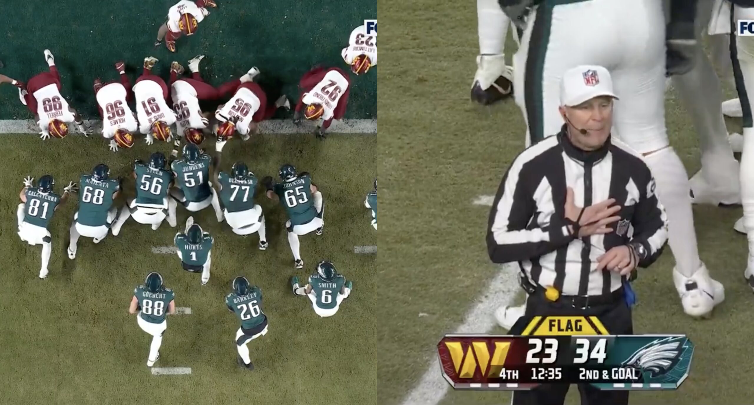 Referees Threatened To Award Eagles A Touchdown After Commanders Commit ...
