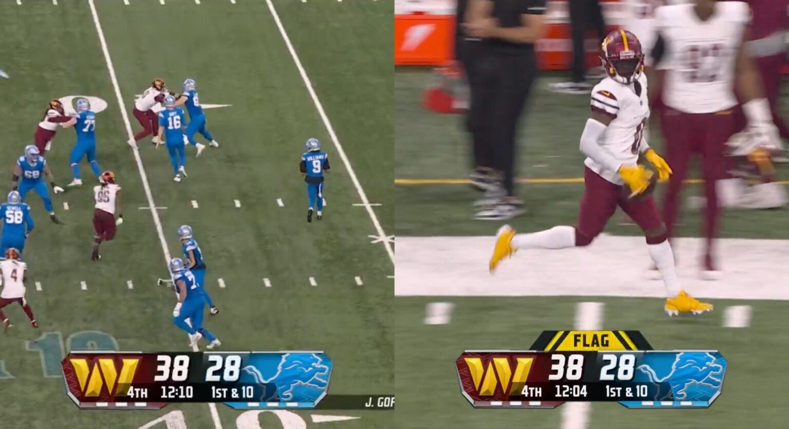 Lions Trick Play Ends In A Disaster With WR Jameson Williams Throwing ...