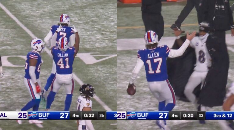 Josh Allen Immediately Runs Over And Embraces Lamar Jackson After Bills Beat Ravens - Daily Snark