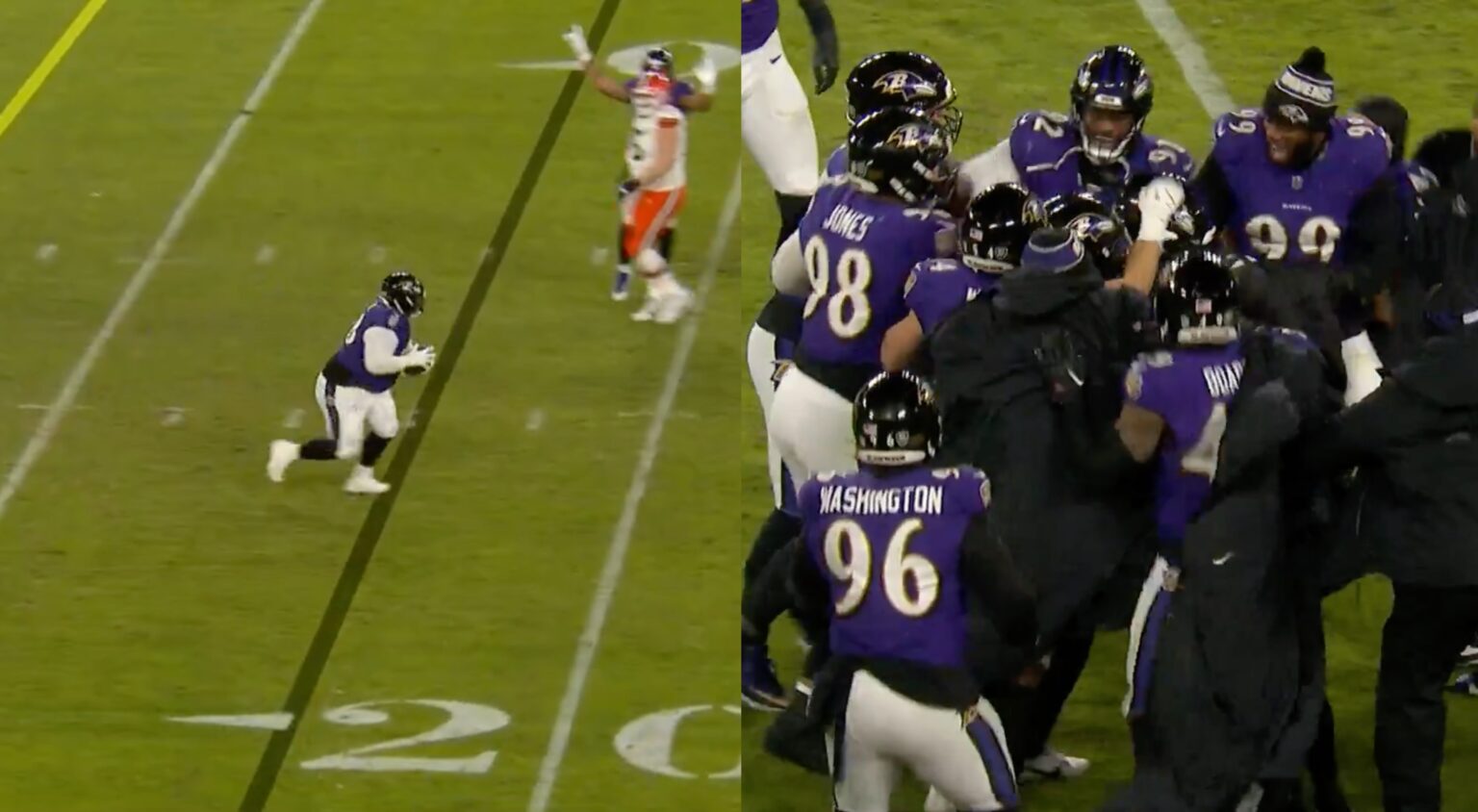 Ravens Sideline Goes Crazy After 345lb. DL Michael Pierce Gets An ...