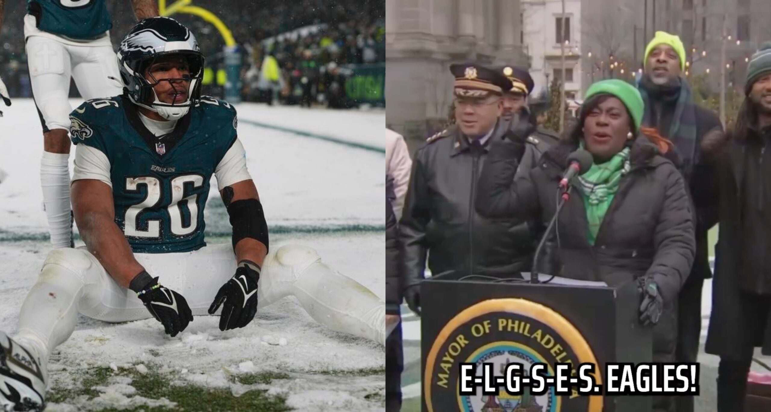 Philadelphia Mayor Misspells "EAGLES" During Chant Ahead Of NFC ...