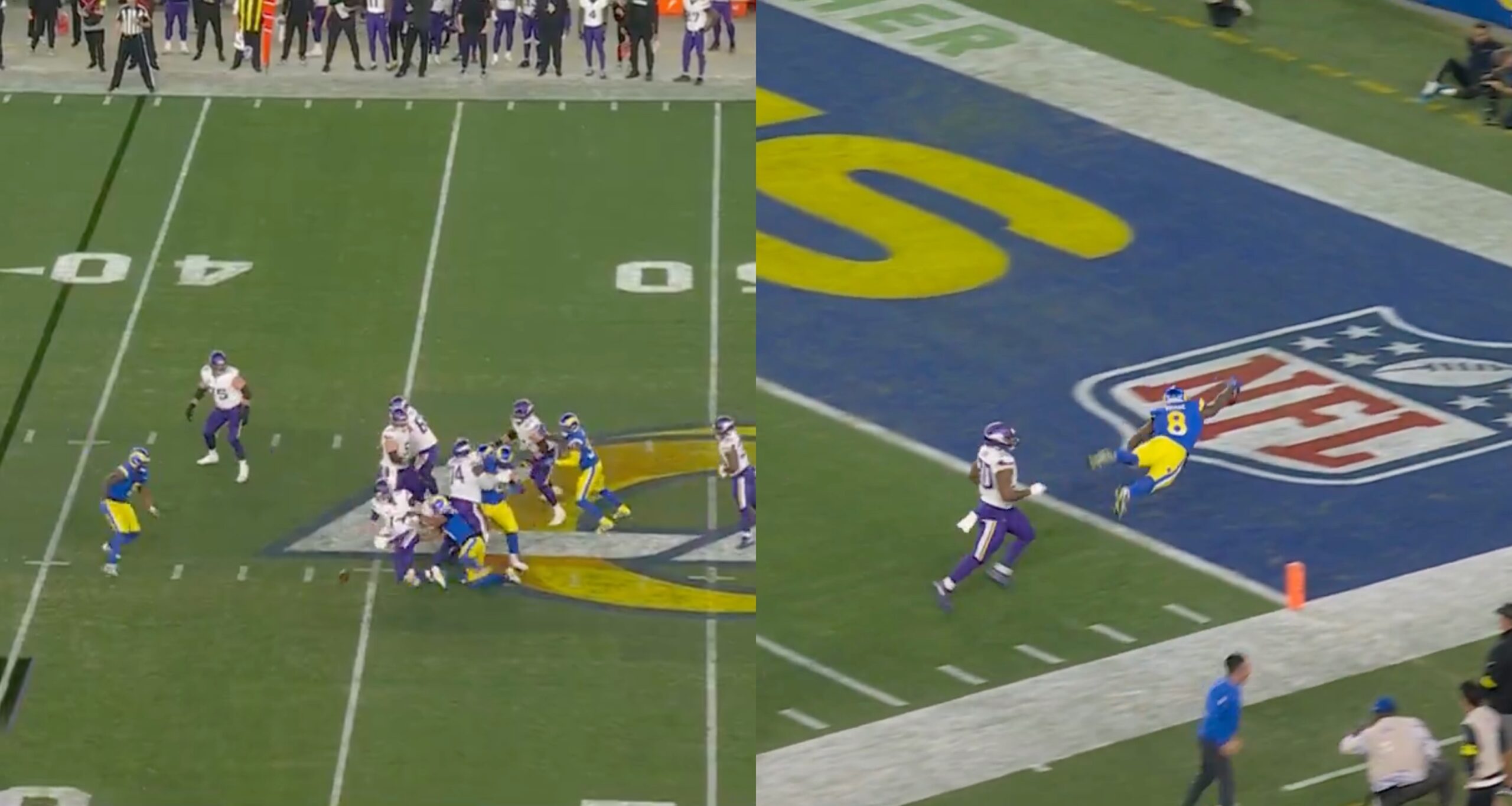 Rams' Strip Sack Sam Darnold And Return Ball 57-Yards For A Touchdown ...