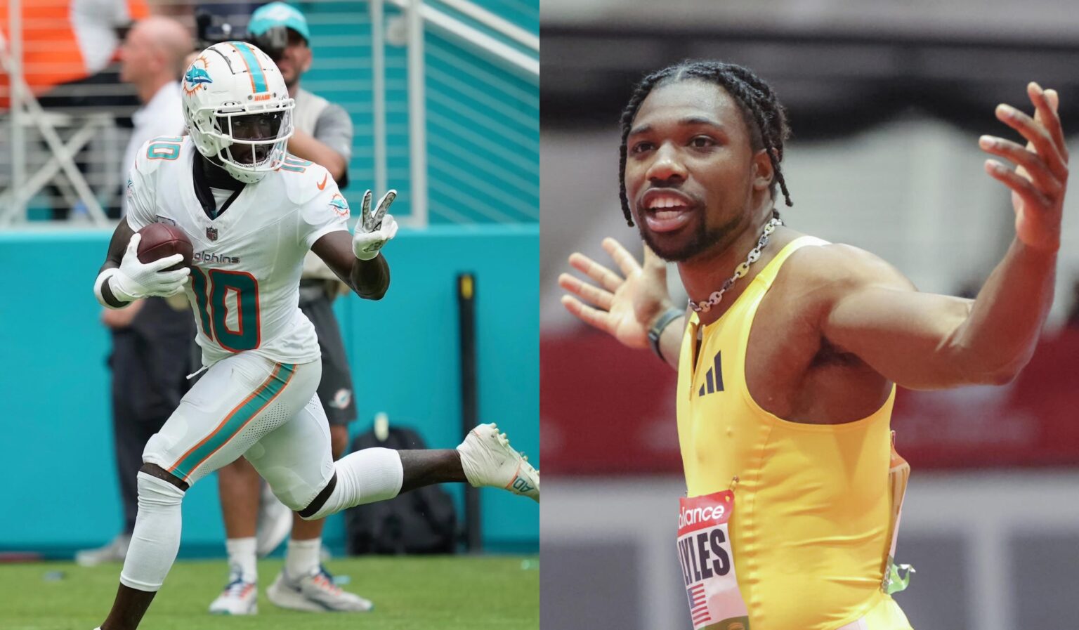 U.S. Olympic Star Noah Lyles And Dolphins WR Tyreek Hill Agree To Race ...